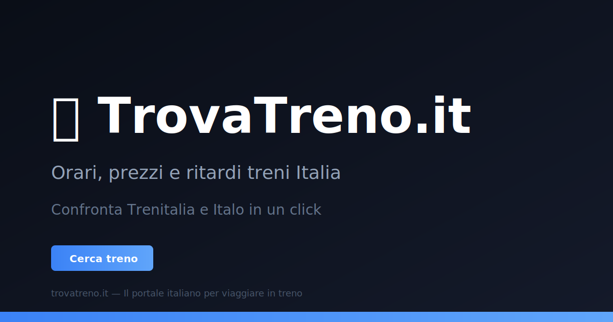 Mappa treni in tempo reale - TrovaTreno.it